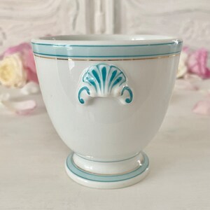 Beautiful Antique French Limoges White Porcelain Pot With Pale Blue ...