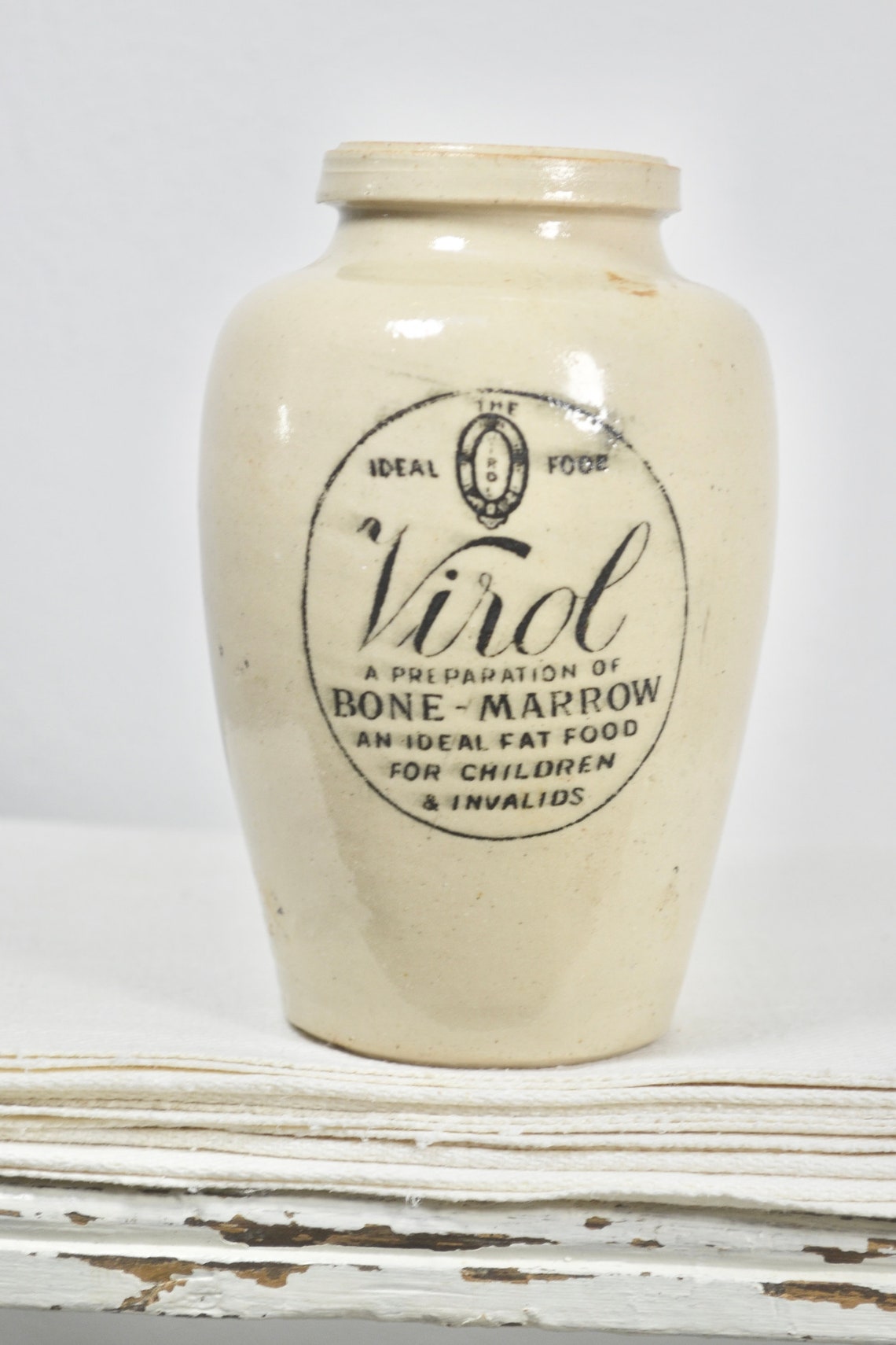 Victorian Medium Virol Bone Marrow Medicine Stoneware Pot | Etsy