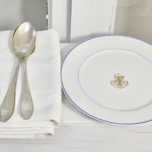 Wonderful Antique French Porcelain RFMonogrammed Serving Plate | Etsy