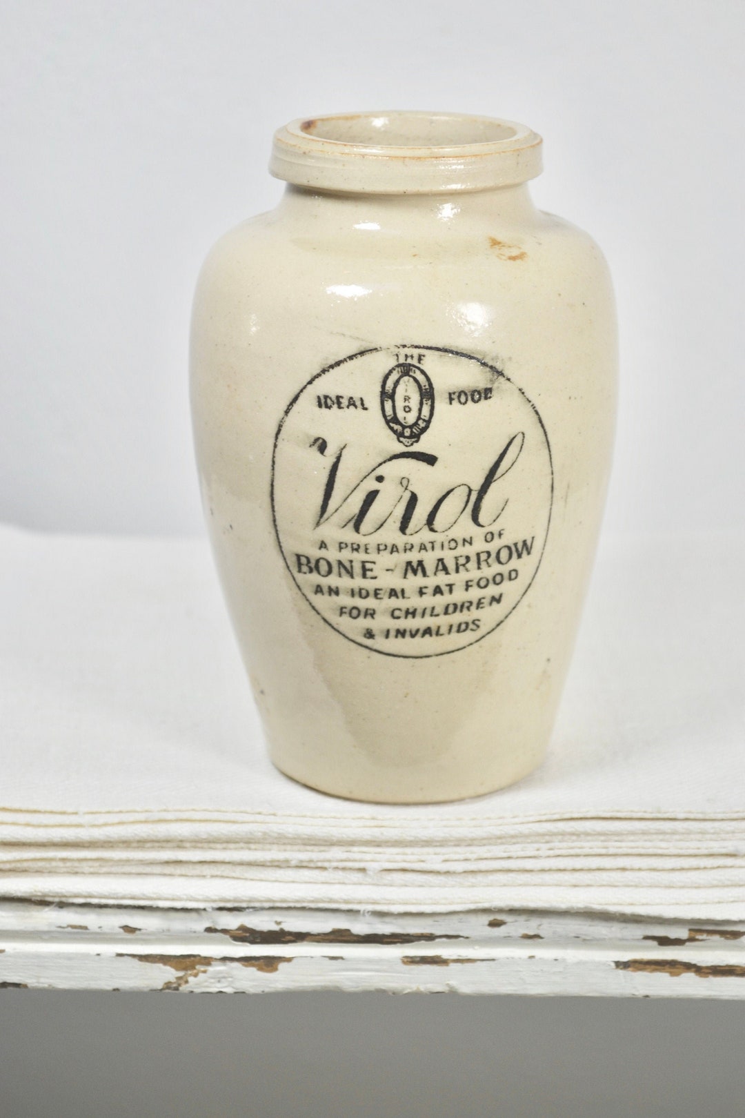 Victorian Medium Virol Bone Marrow Medicine Stoneware Pot - Etsy