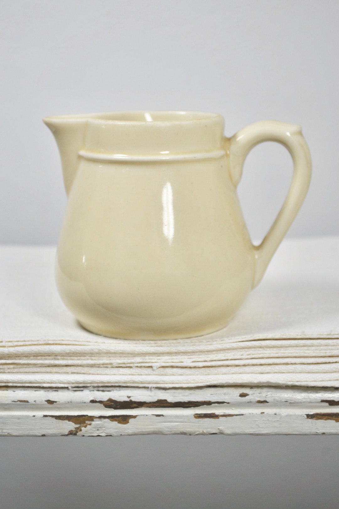 Vintage French Stoneware Creamer 200ml /french Kitchenware - Etsy