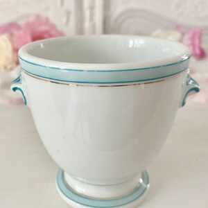 Beautiful Antique French Limoges White Porcelain Pot With Pale Blue ...