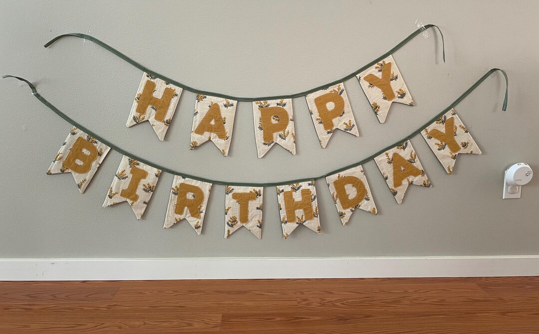 Happy Birthday Banner Custom Wall Decor Banner Birthday Wall Banner ...