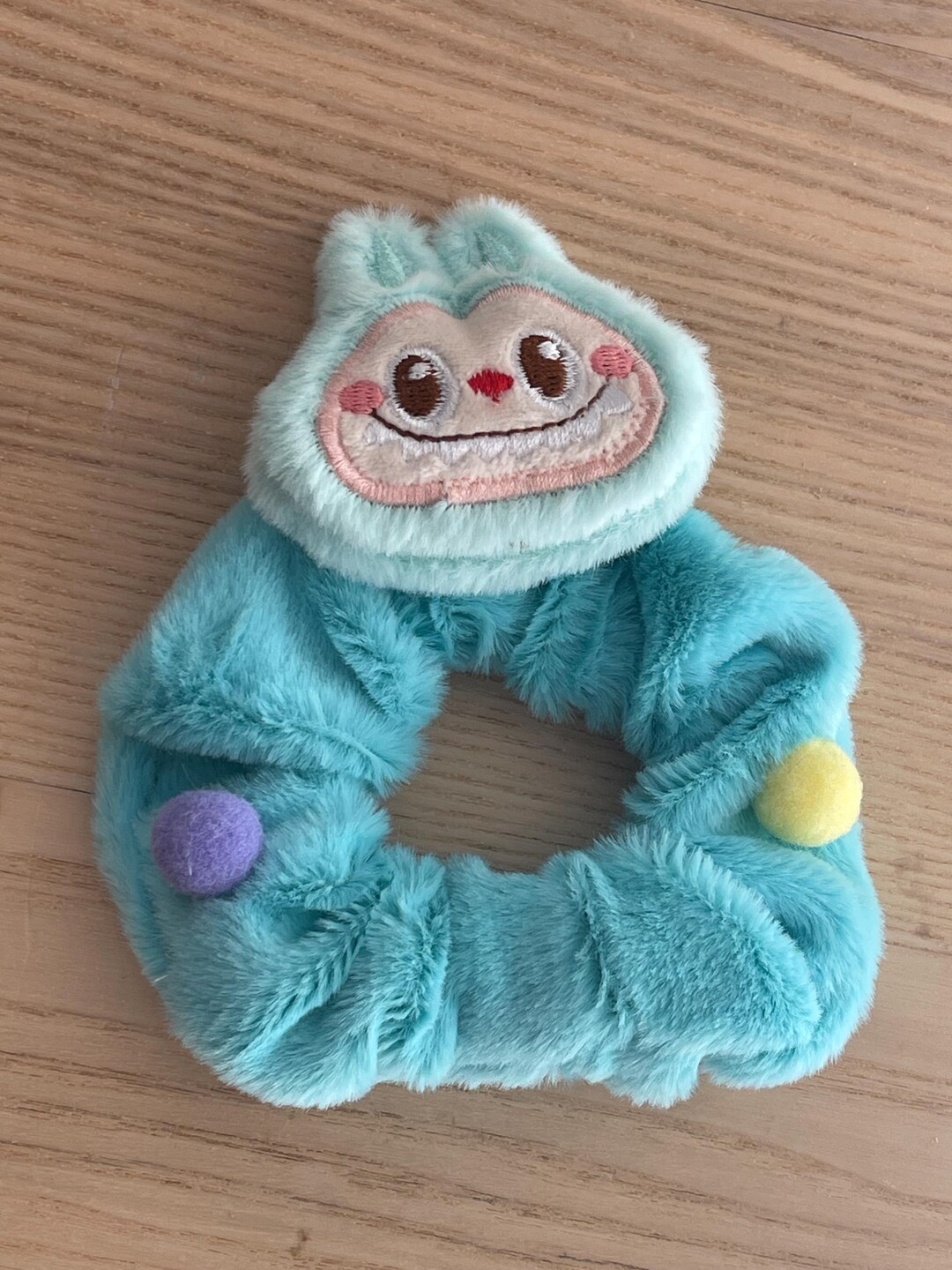 Labubu Hair Tie Scrunchie Teal Blue - Etsy