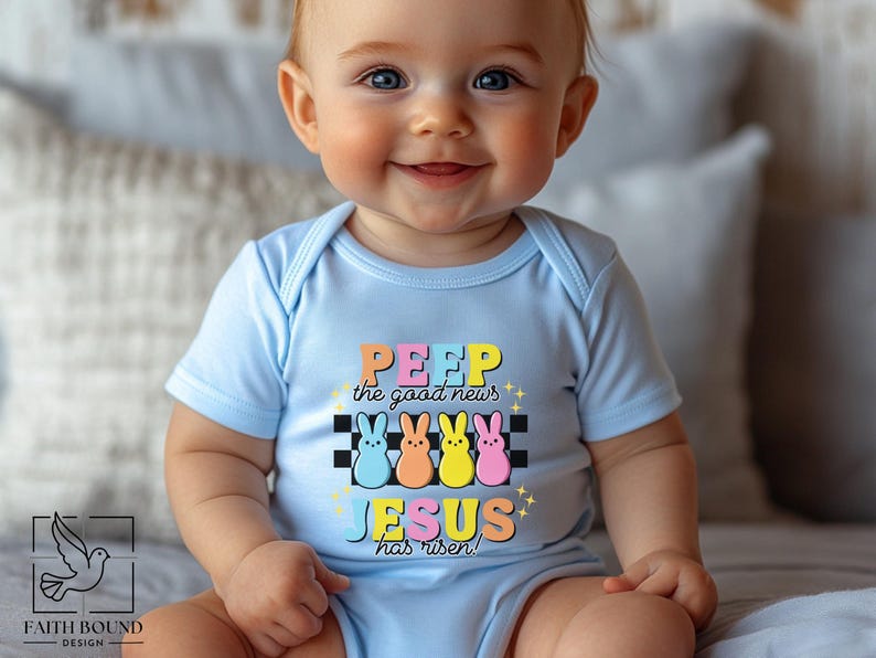 Retro Christian Easter PNG | "peep the Good News, Jesus Has Risen ...