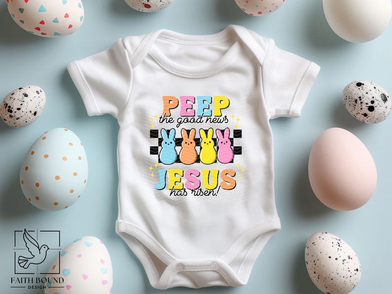 Retro Christian Easter PNG | "peep the Good News, Jesus Has Risen ...