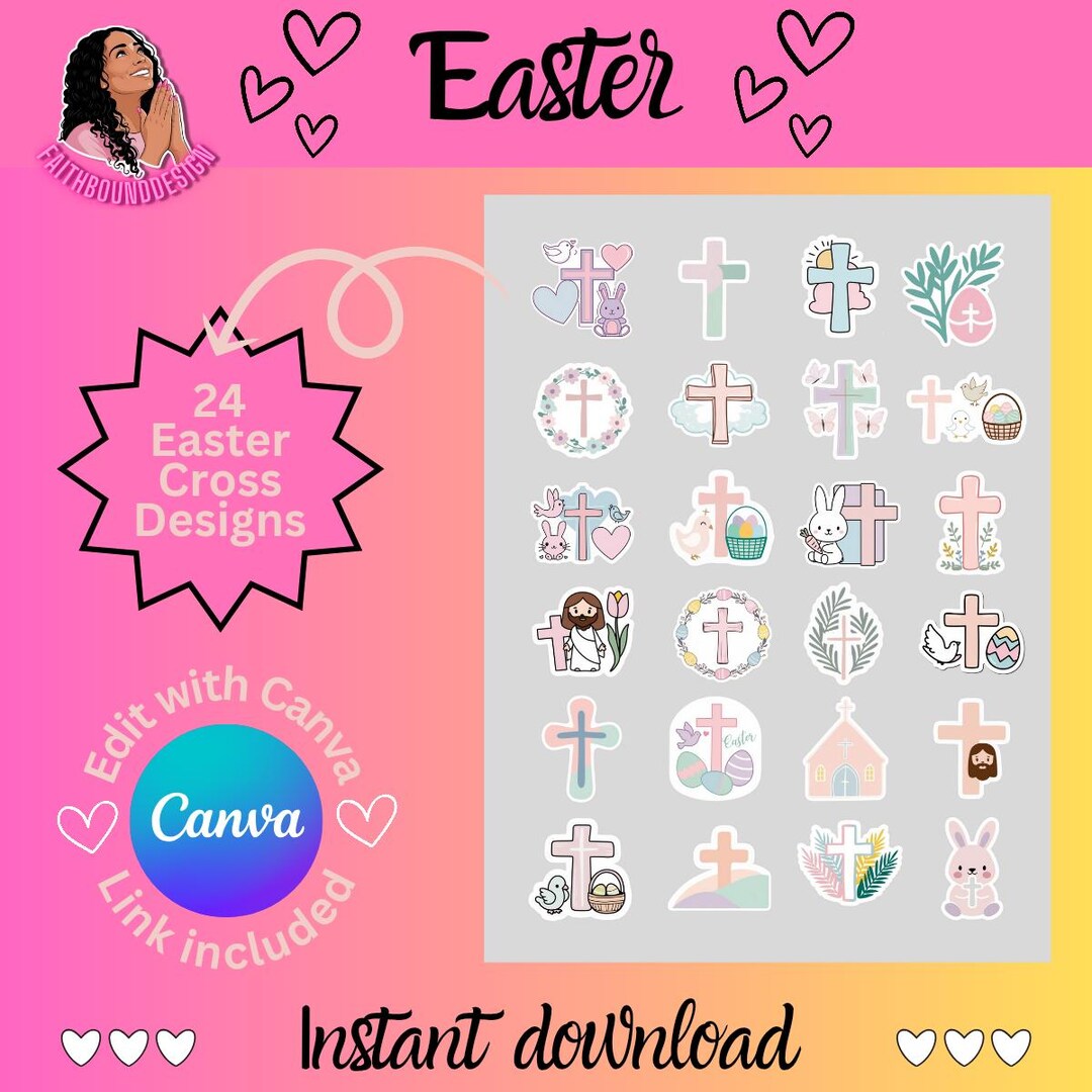 Christian Easter Sticker Set - Digital Download - Etsy