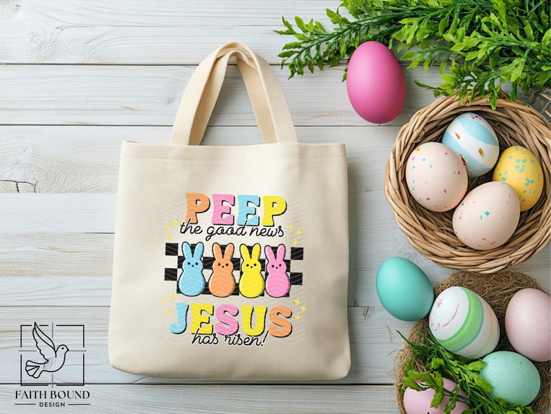 Retro Christian Easter PNG | "peep the Good News, Jesus Has Risen ...