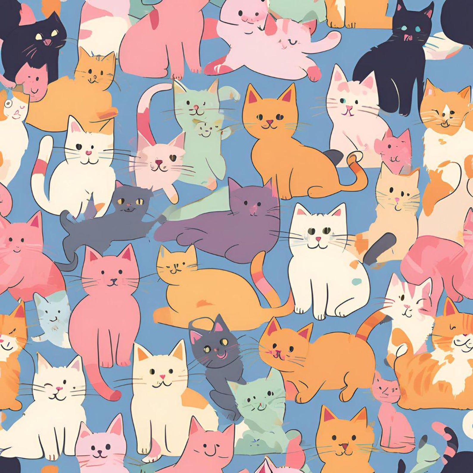 Cute Cat Patterns - Etsy