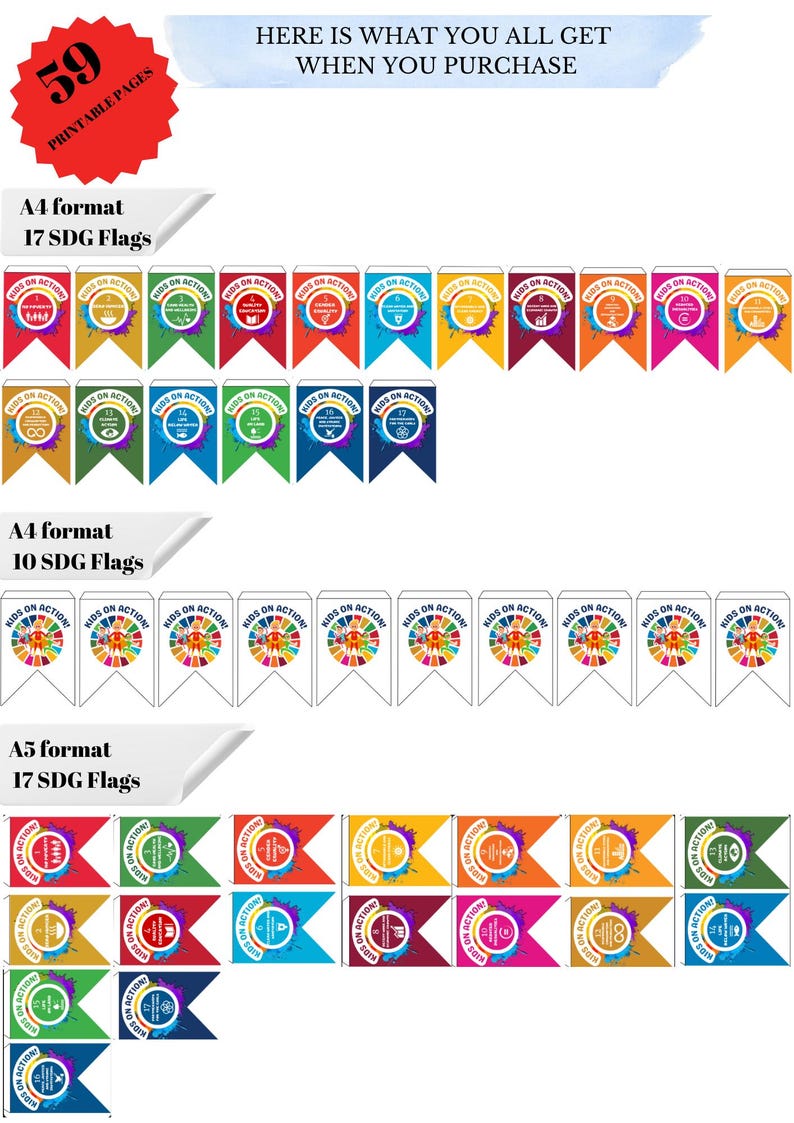 Sustainable Global Goals Classroom Decoration-flag-badge-poster-school ...