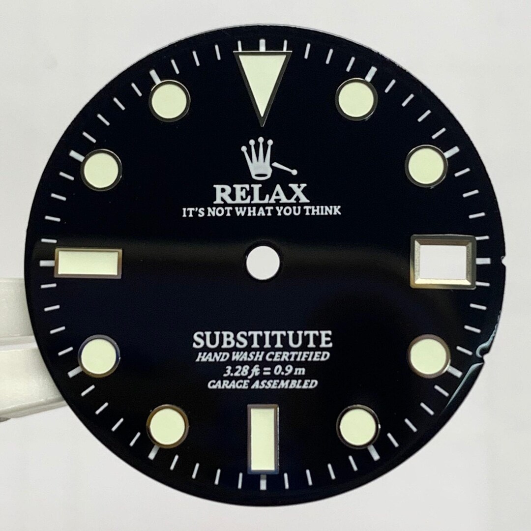 Dial Maker Black Enamel Relax Dial NH35 Custom Dial,mod Dial,diy Dial ...