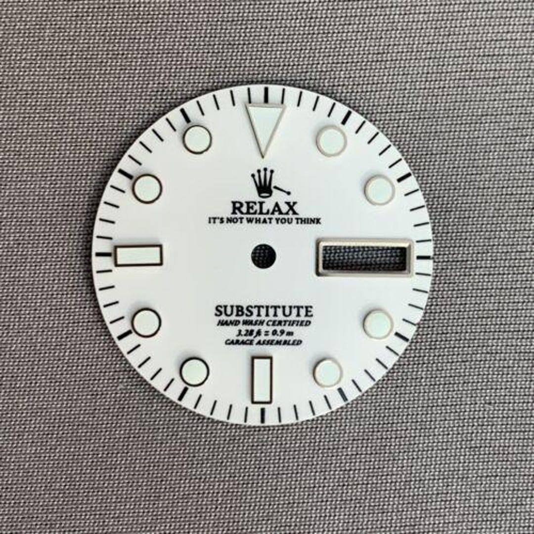 Dial Maker-white Enamel Relax Dial day Date Custom Dial,mod Dial,diy ...