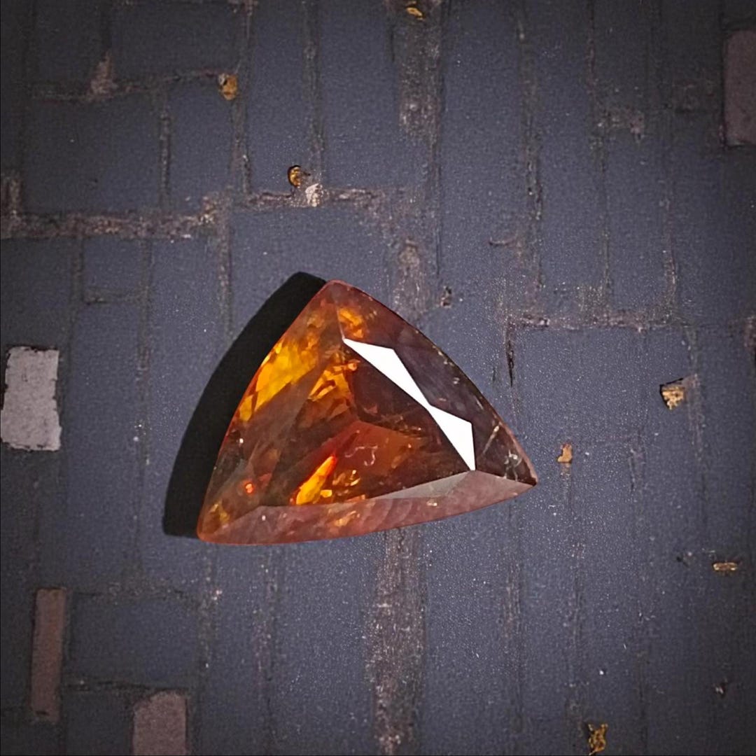 4.5 Carat Titanite Sphene - Trillion Cut Loose Gemstone - Zagi Mines ...