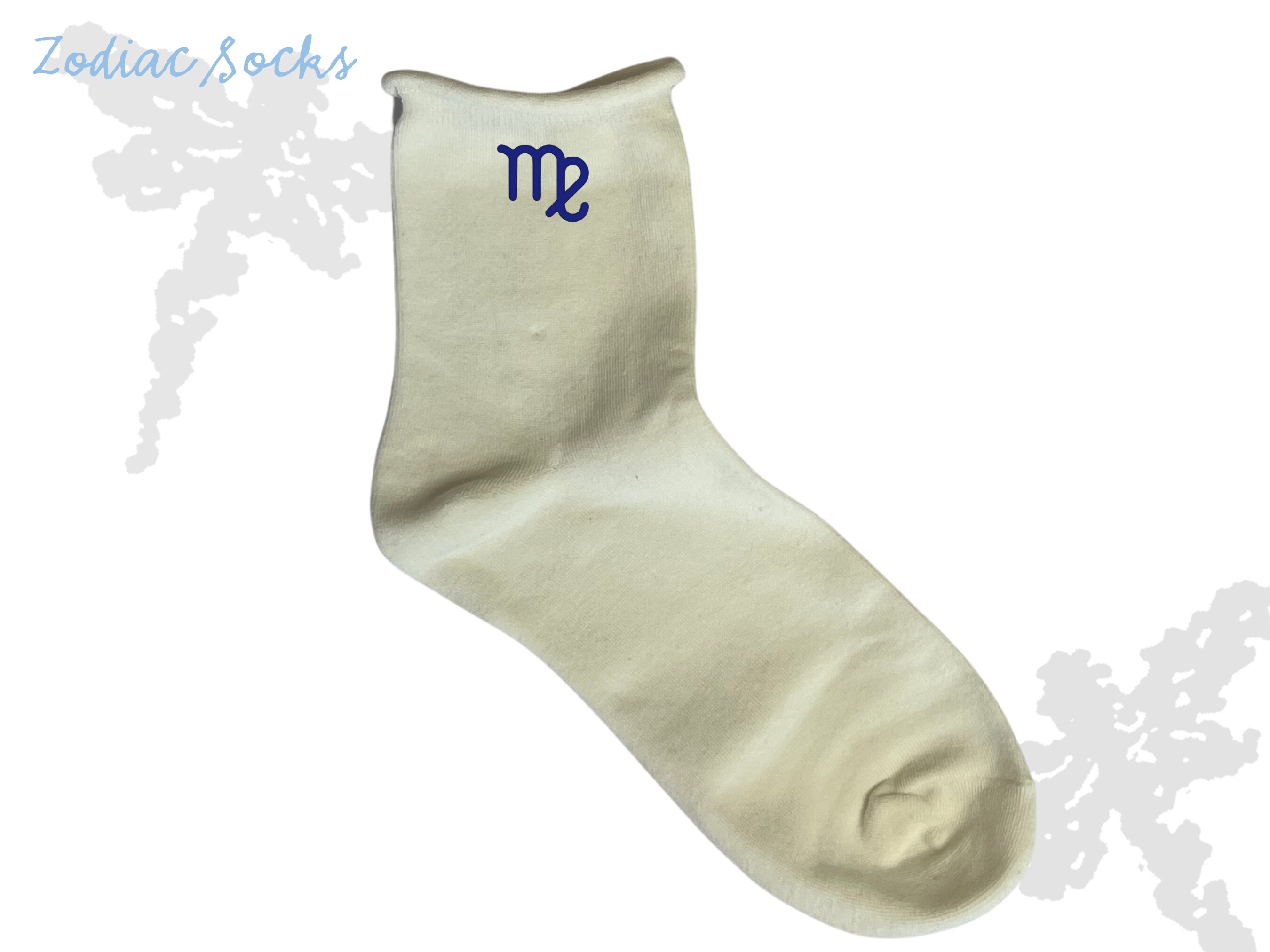 Customized Zodiac Astrology Constellation Cotton Roll Top Ankle Socks ...