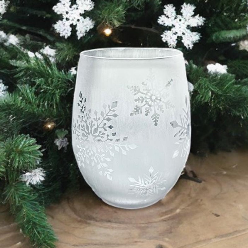 Snowflake Glassware - Etsy