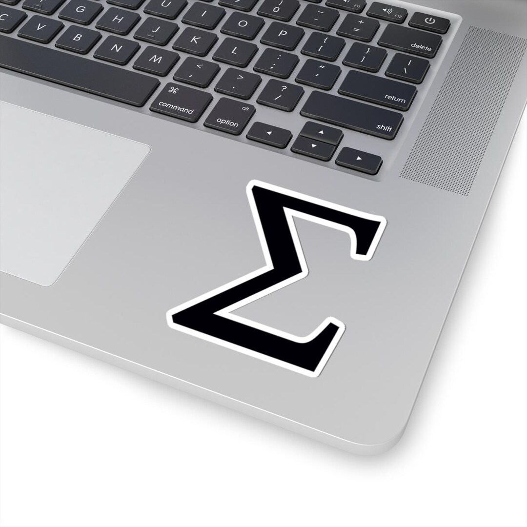 Sigma Symbol Sticker - Kiss-cut Stickers, Laptop Decal, Mathematical ...