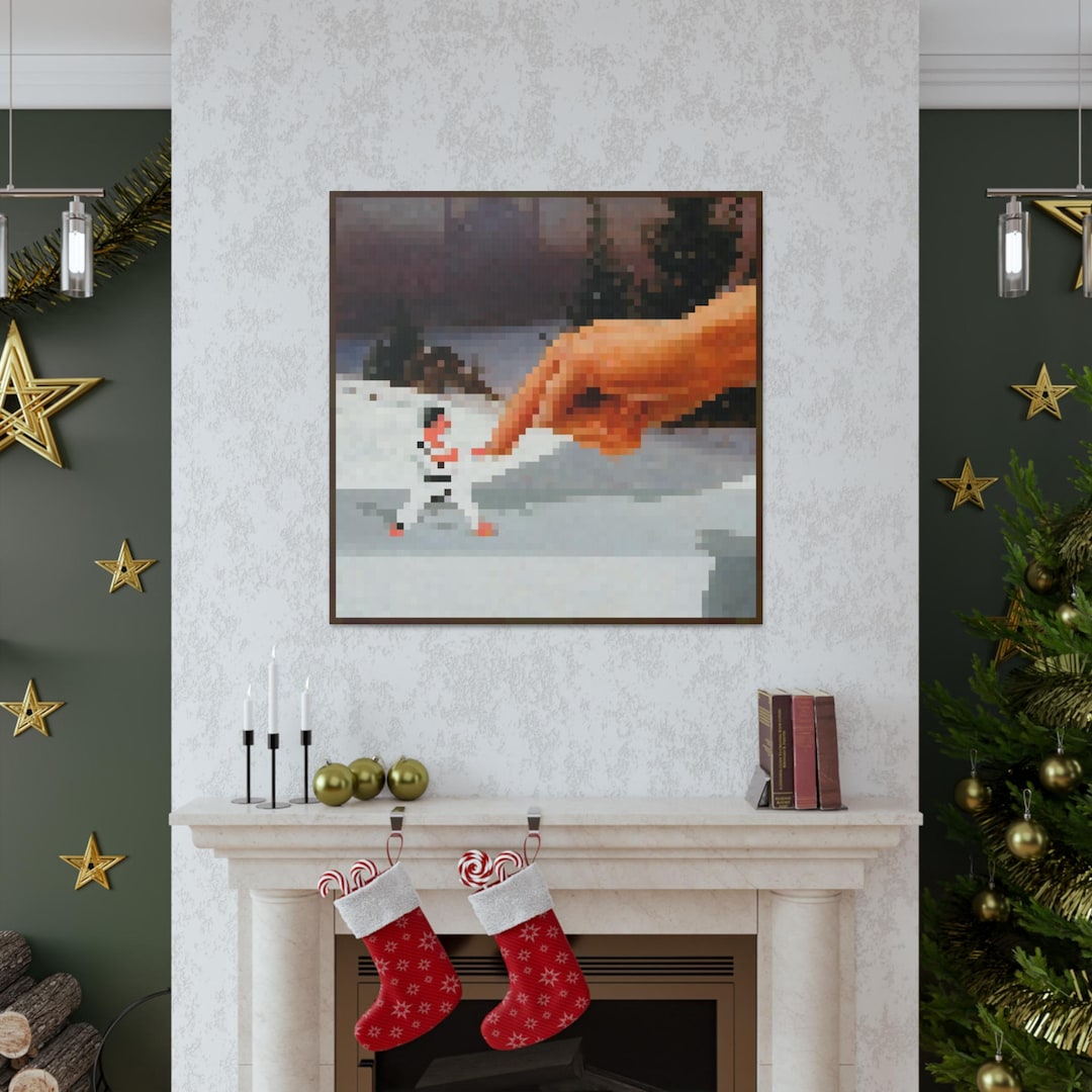 Minecraft Painting, up to 36 Wide, pointer, Pixelated Painting, Canvas ...