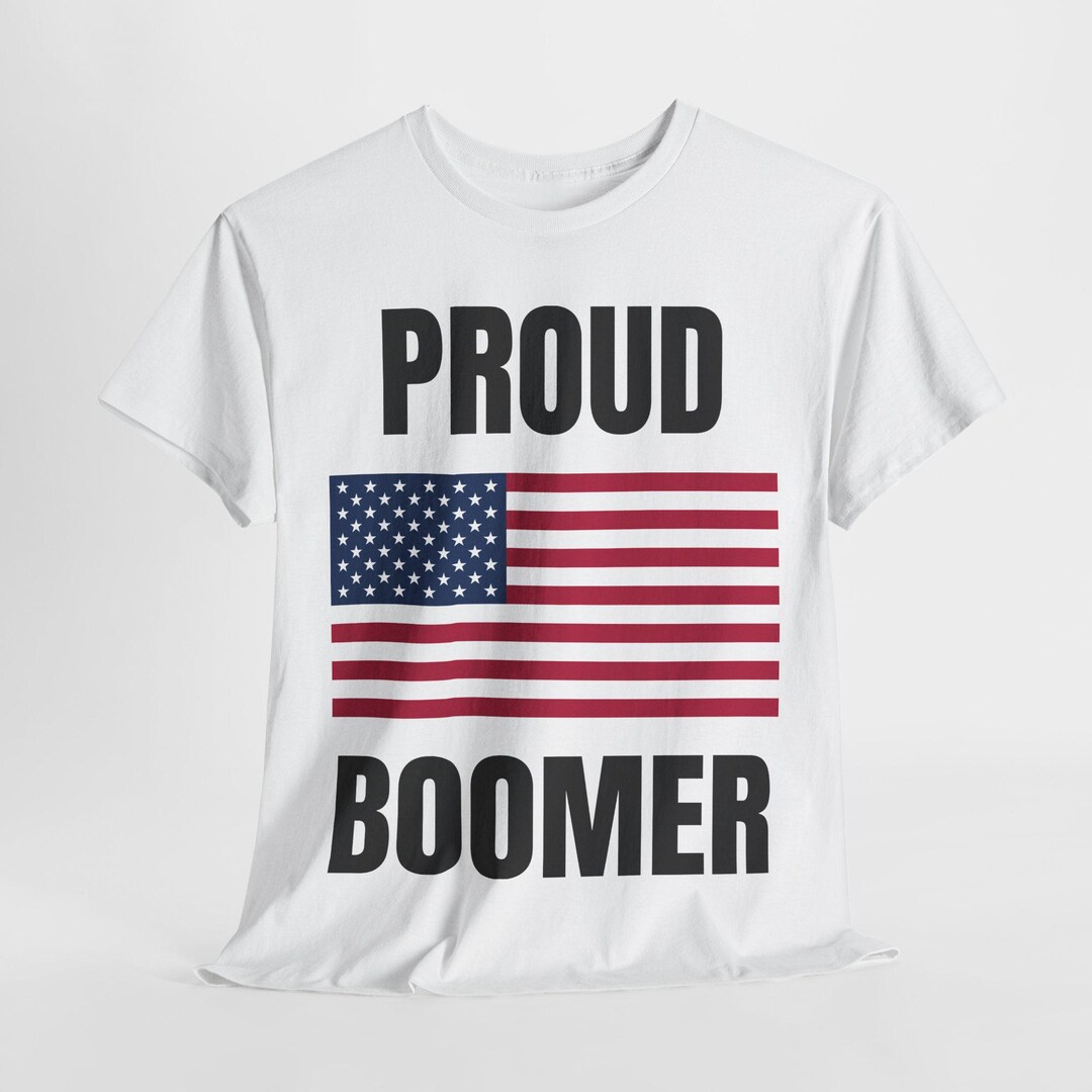 Proud Boomer, United States Flag, Unisex Heavy Cotton Tee - Etsy