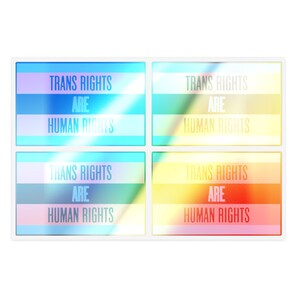 Trans Rights Affirmation Sticker Sheets: LGBTQIA+ Pride Decor, Advocacy ...
