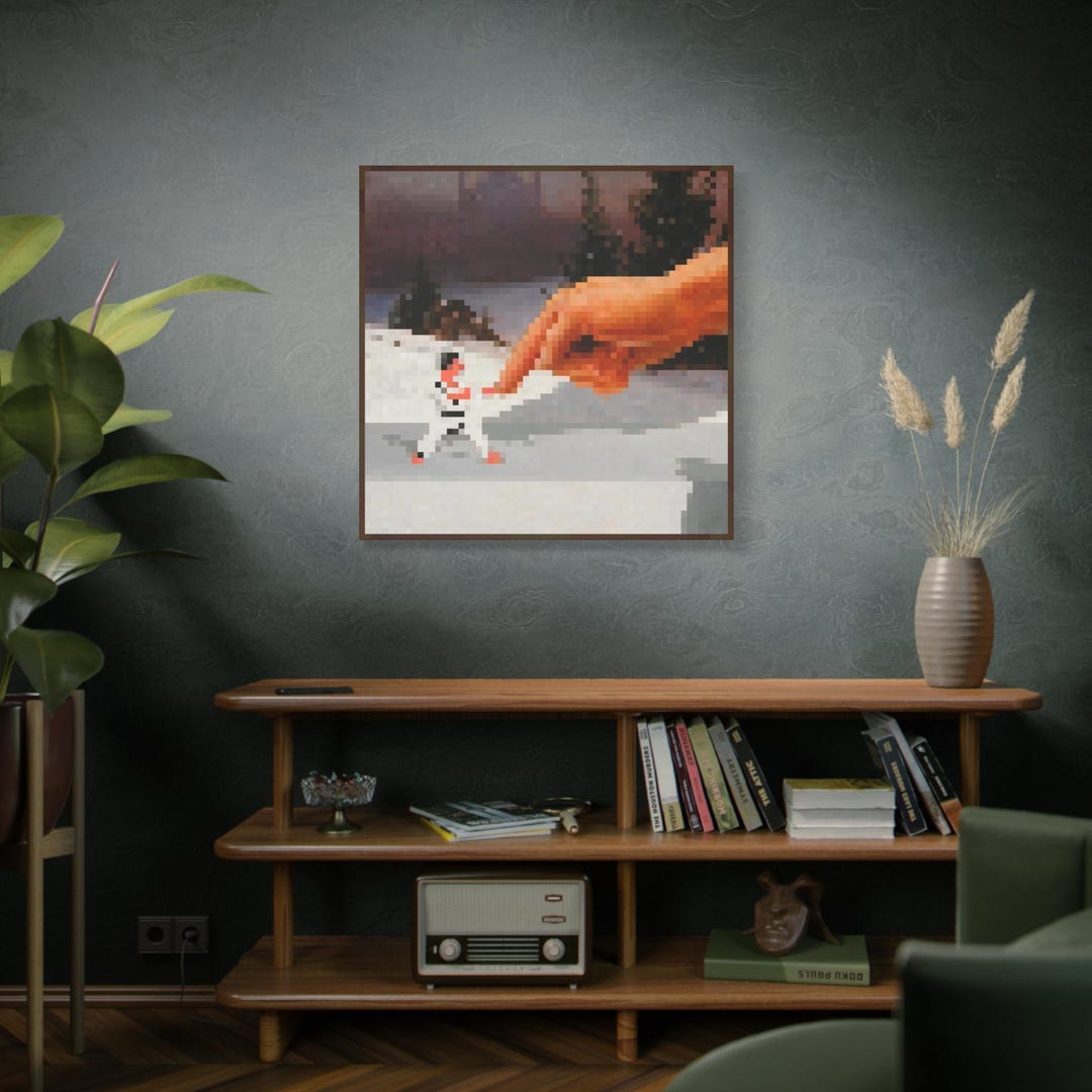 Canvas Wall Art, Minecraft "pointer" Painting, Stretched Matte Print ...