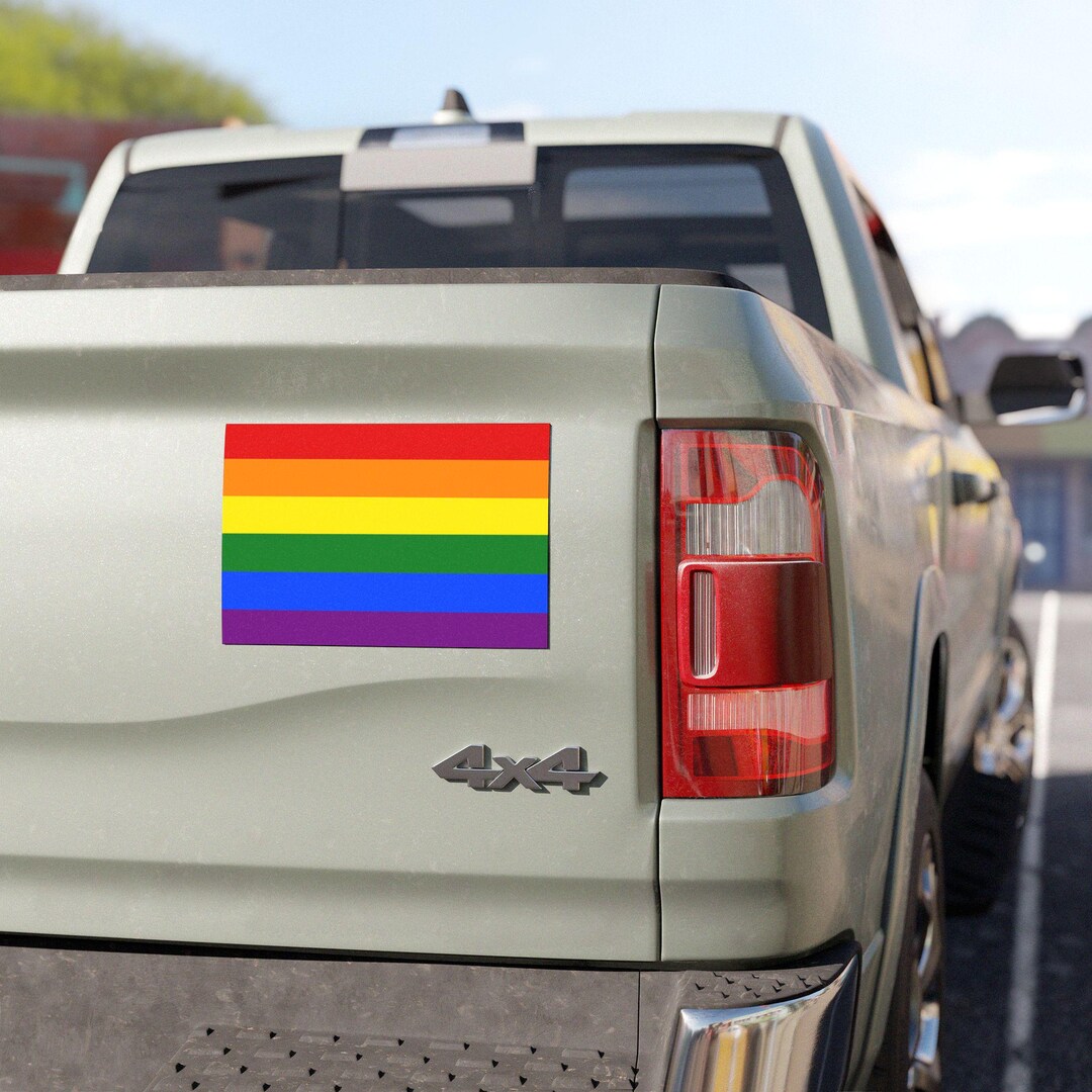 Rainbow Pride Car Magnets, LGBTQ+ Vehicle Decor, Safe Space Magnet ...
