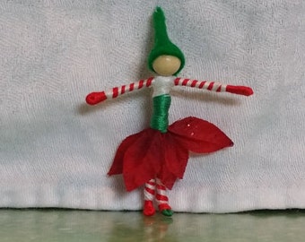 Miniature Christmas Elf in Christmas tree ornament | Etsy