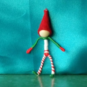Miniature Christmas Elf in Christmas Tree Ornament - Etsy