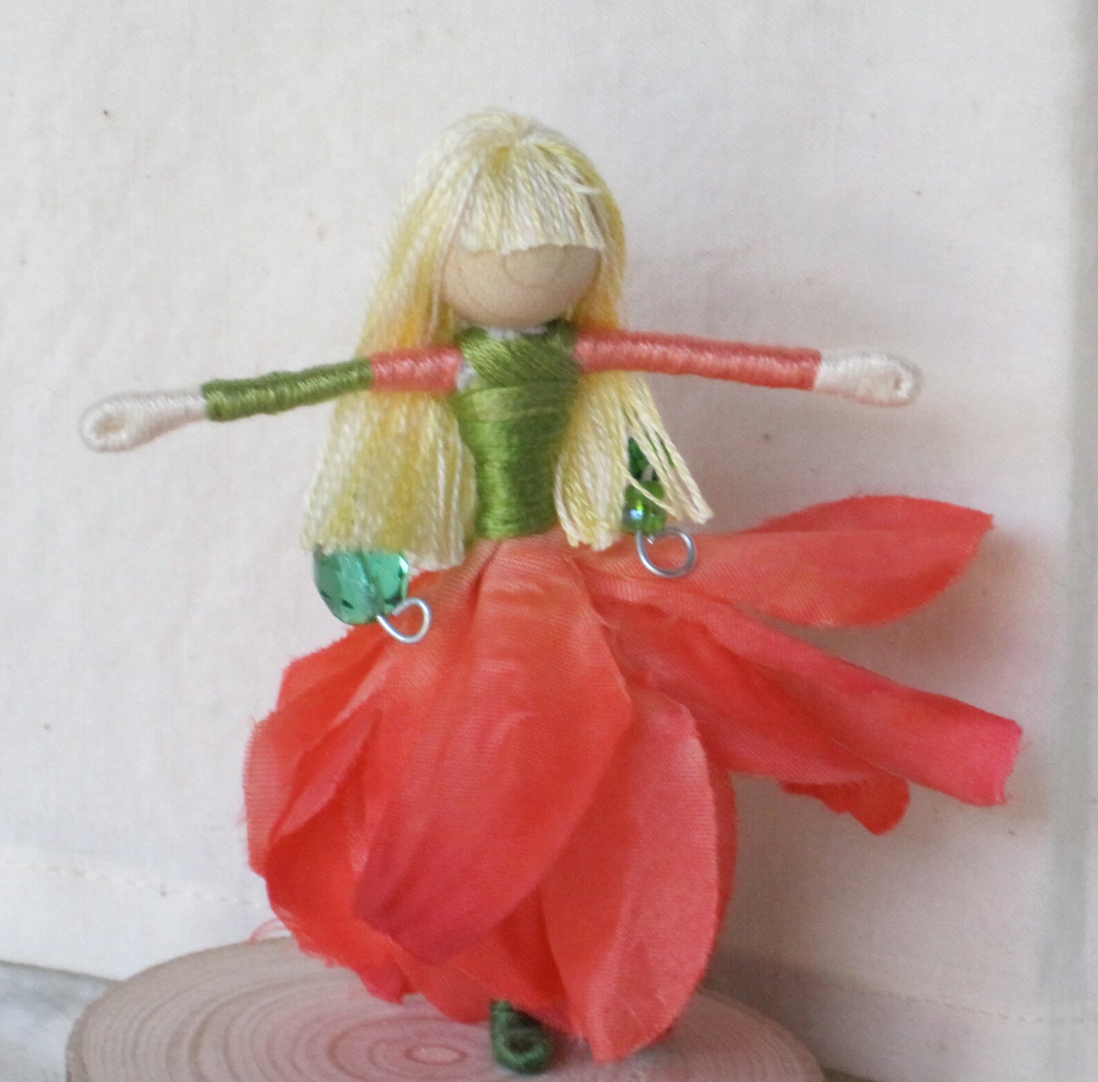 Rose Fairy Doll Waldorf Flower Fairy White and Pink Rose - Etsy