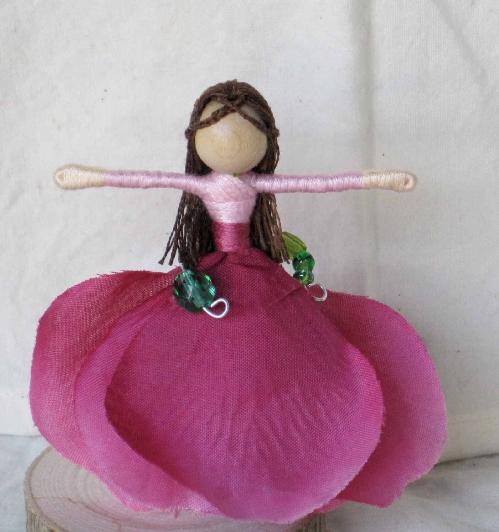 Rose Fairy Doll Waldorf Flower Fairy White and Pink Rose - Etsy
