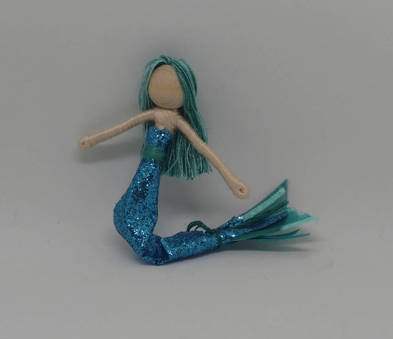 New Mermaid Bendy Doll by Tracys Garden Fairies Green Twist - Etsy
