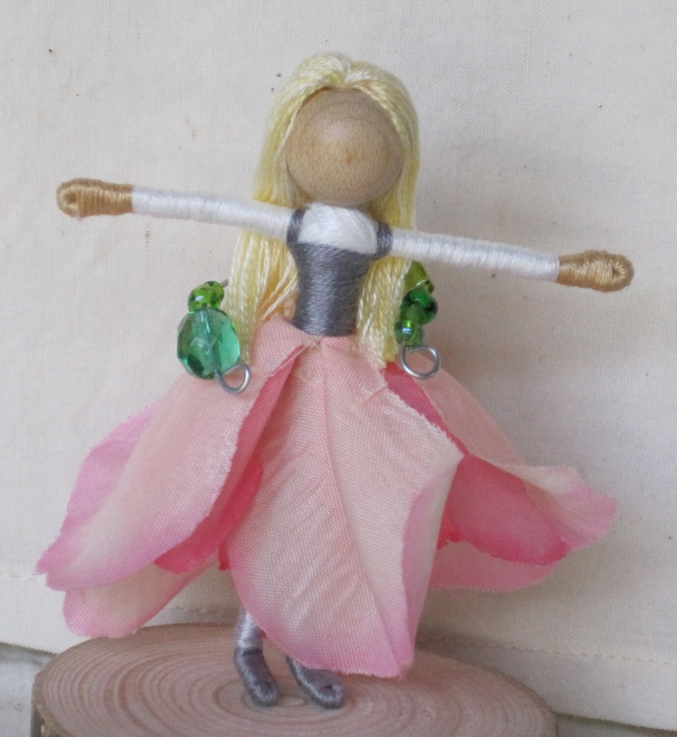 Rose Fairy Doll Waldorf Flower Fairy White and Pink Rose - Etsy