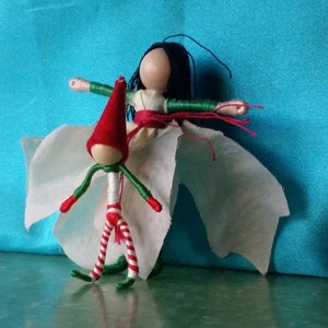 Miniature Christmas Elf in Christmas Tree Ornament - Etsy