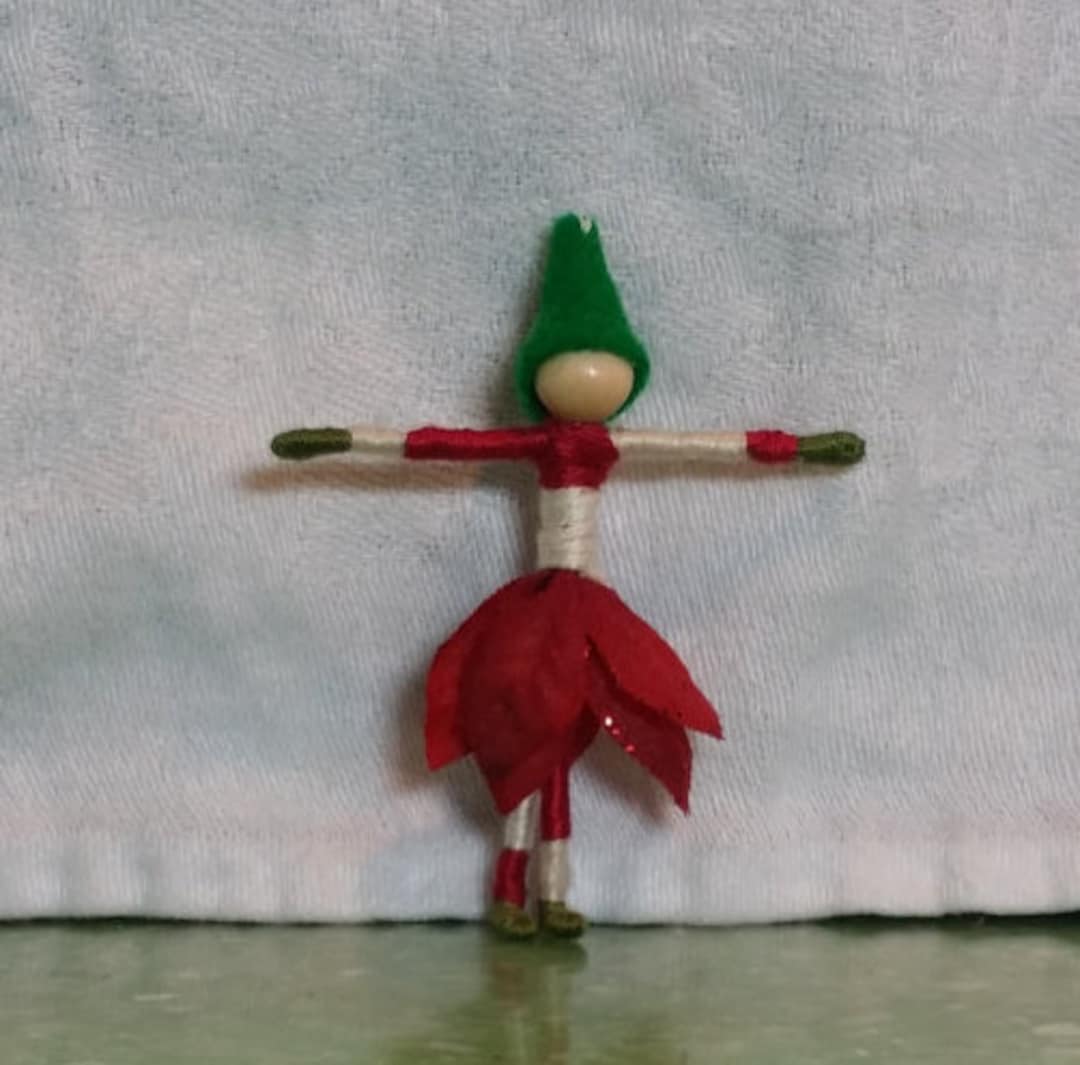 Christmas Fairy, Green Cap, in Christmas Tree Box - 2 Inches Tall - Etsy