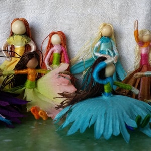 Miniature Collectible 2 Inch Mini Flower Fairy, Art Doll, 2 Inch Doll ...