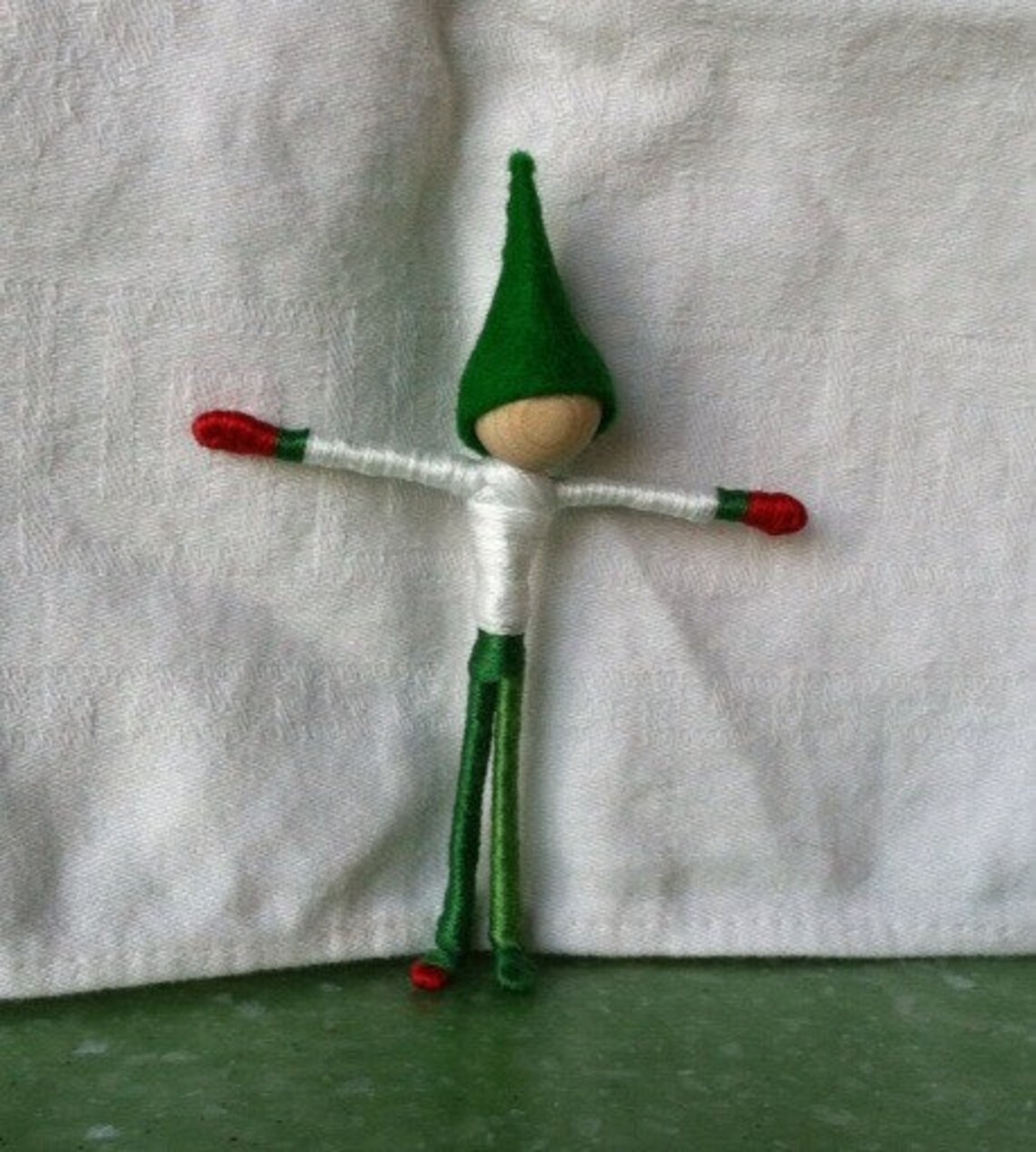 Christmas Elf - Green Mittens - Santa's Helper - Waldorf Doll, Bendy ...