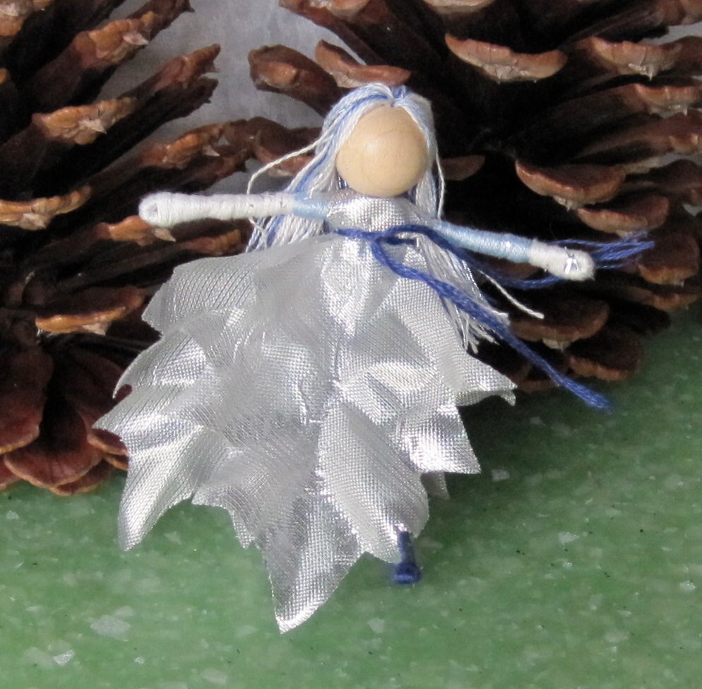 Waldorf Flower Fairy, Turquoise and White Poinsettia Ice Faery, - Bendy ...
