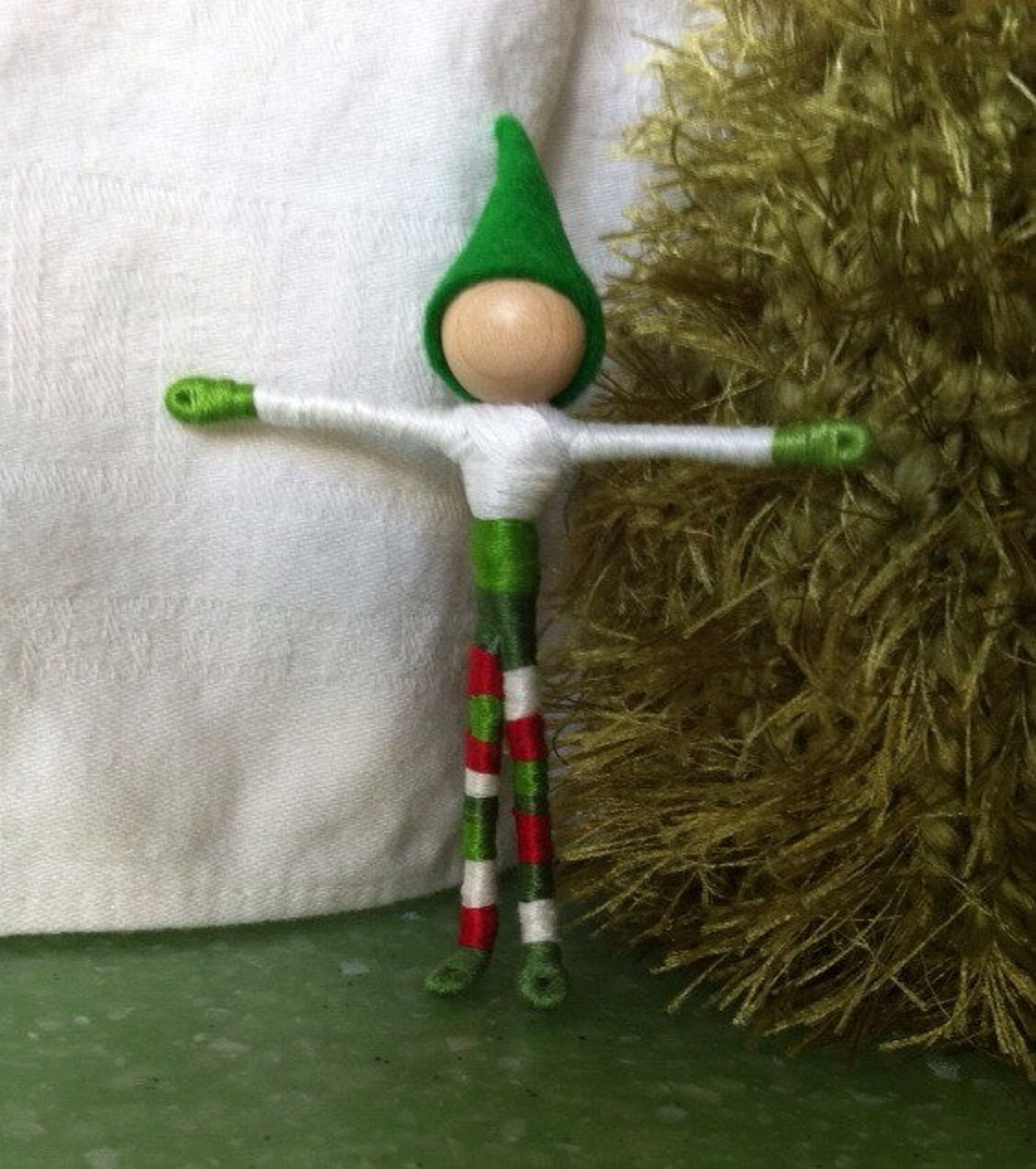 Christmas Elf - Green Mittens - Santa's Helper - Waldorf Doll, Bendy ...