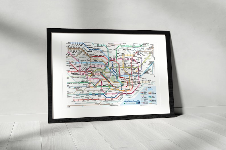 Tokyo Subway Map Poster - Etsy