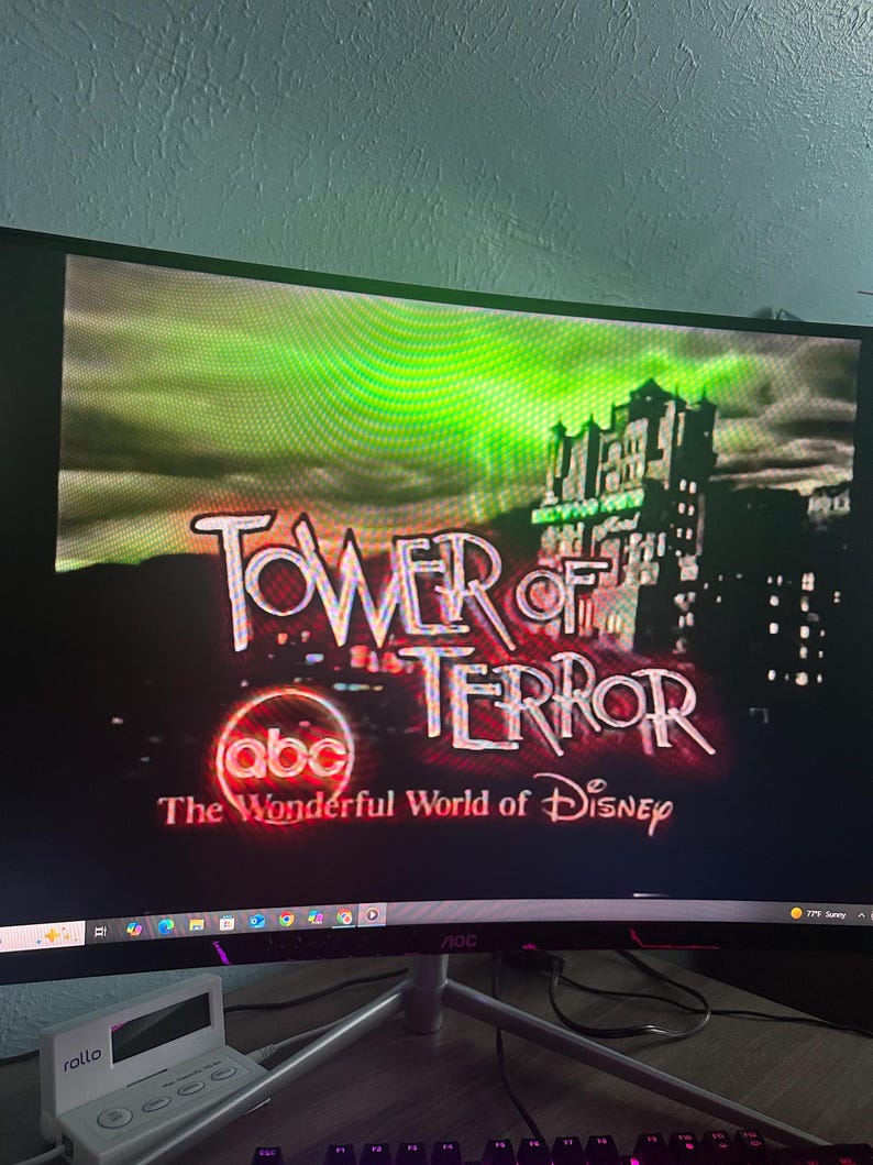 1997 ABC Tower of Terror “wonderful World of Disney” VCR Recording ...