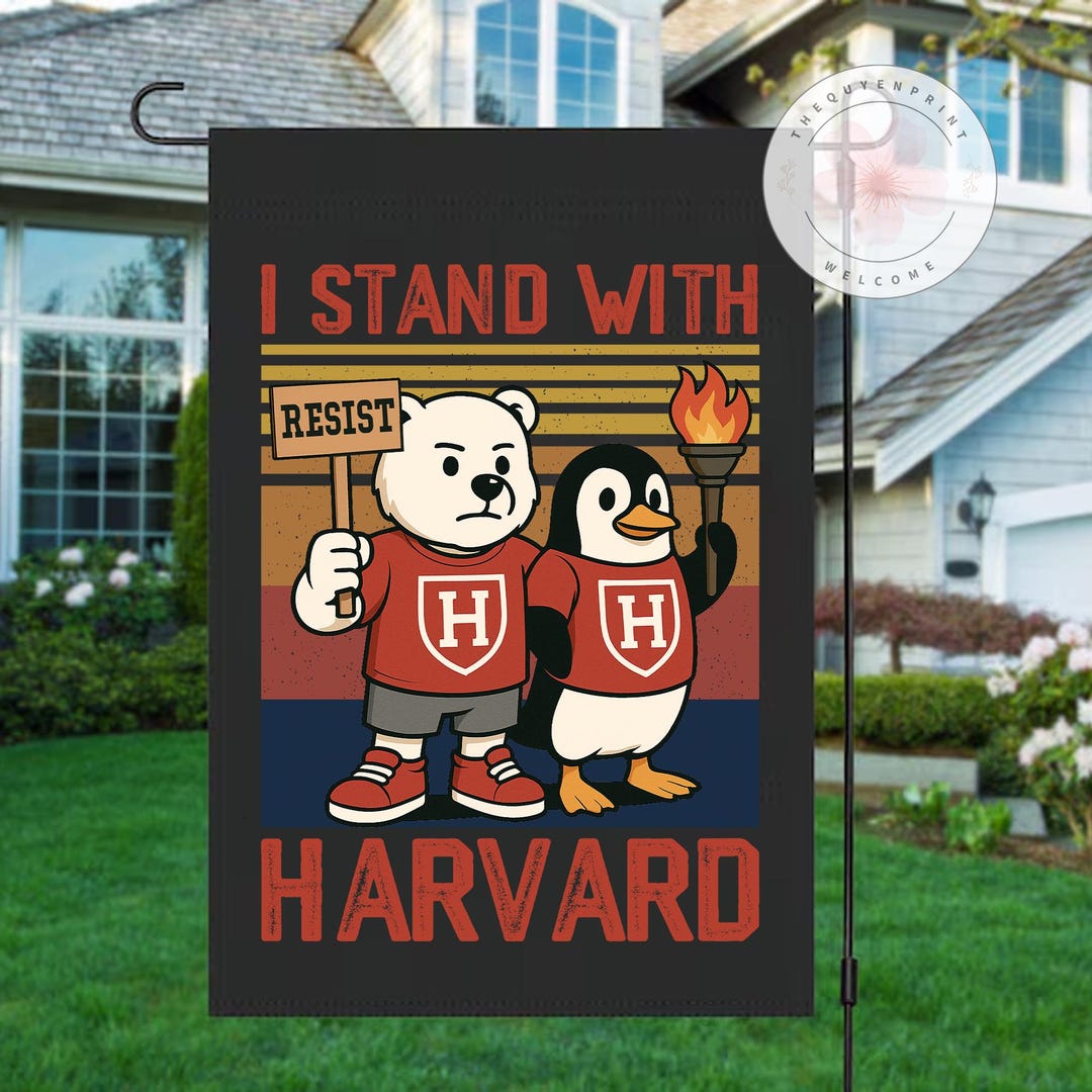 I Stand With Harvard Flag, Hands off Harvard Flag, Save the Education ...