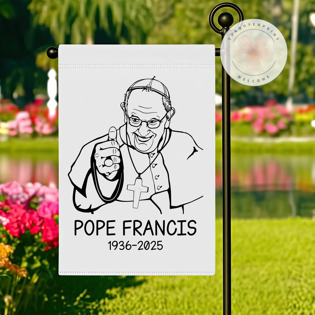 Pope Francis Rest in Peace Flag 1936-2025, Pope Tribute Flag, Religious ...