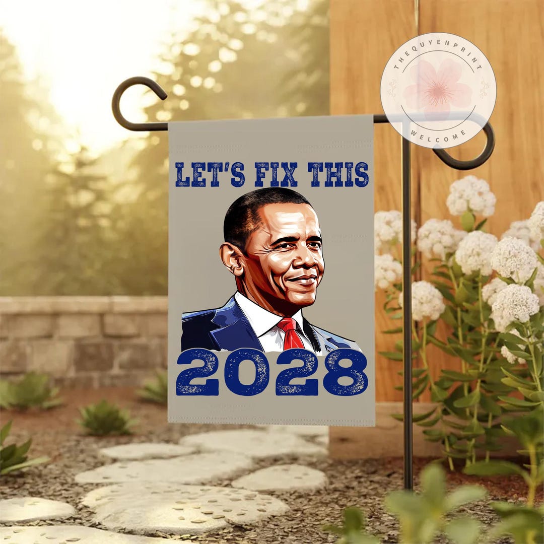 Obama 2028 Let's Fix This Political Flag, President 2028 American Flag ...
