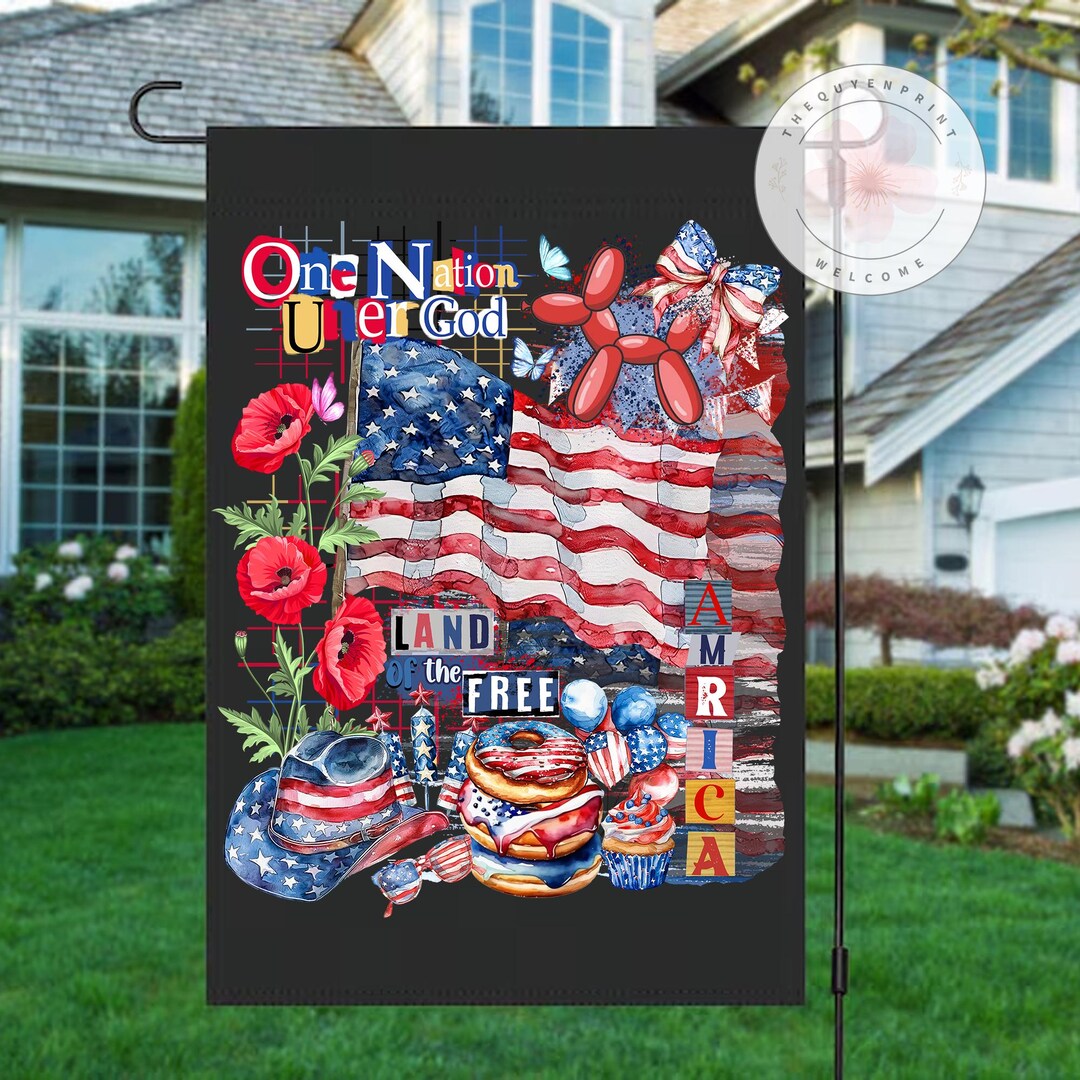 One Nation Under God Flag, 4th of July Christian Patriotic Flag, Faith ...