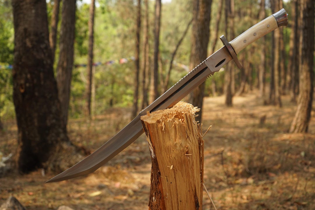 22 Inch Hand Forged Bone Handle Authentic Swords | Dhaulagiri Sword - Etsy