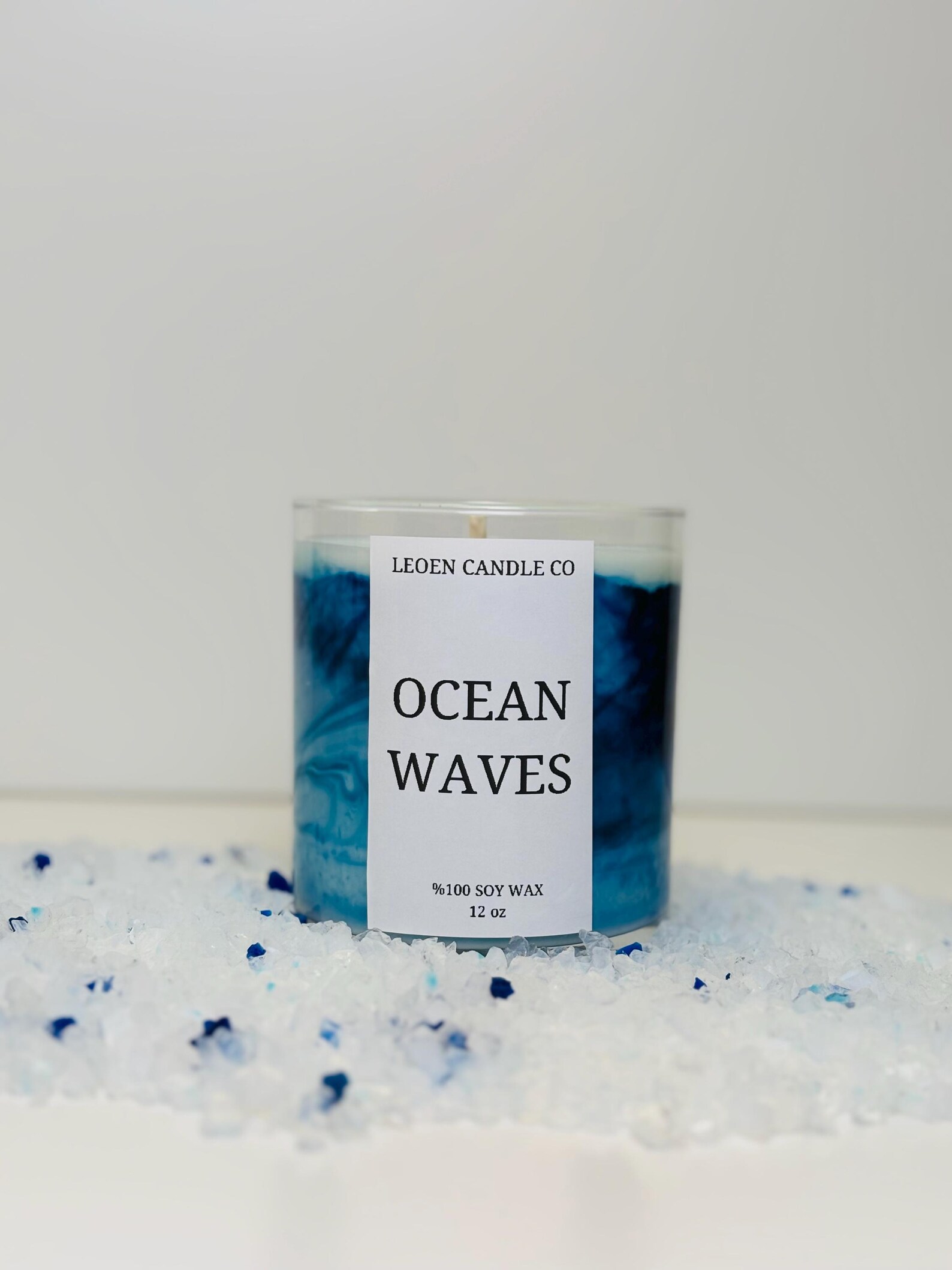 Ocean Waves Candle 12oz - Handmade Soy Wax | Fresh Coastal Scent ...