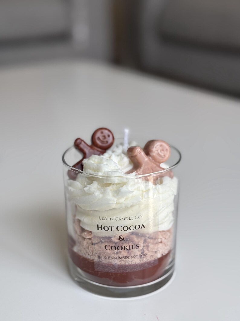 Handmade Dessert Soy Candle, Whipped Cream, Personalized Label - Etsy