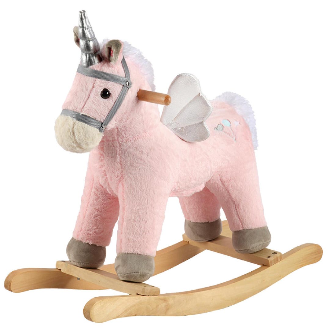 Rocking Horse, Plush Stuffed Rocking Pony With Realistic Sound, Animal ...