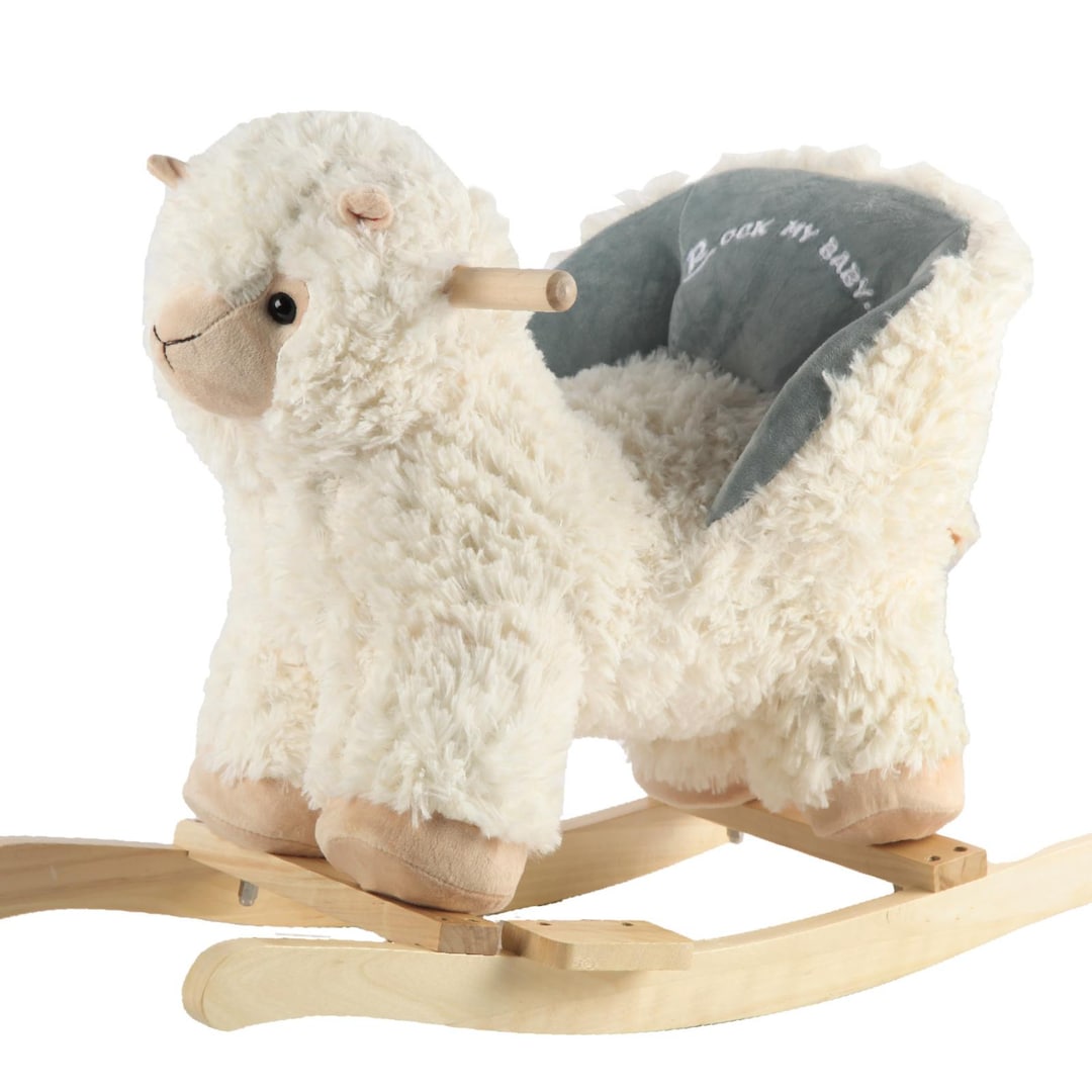 Rock My Baby Rocking Alpaca Llama With Chair, Plush Stuffed Animal ...