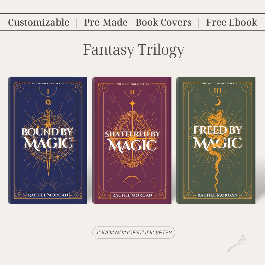 Premade Fantasy Trilogy Book Covers Ebook & Print Cover Design for Self ...