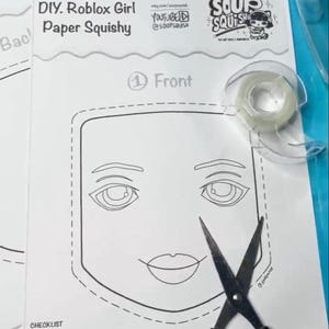 DIY Paper Squishy Roblox Baddie Face + Skincare Kit PDF Printable | Spa ...